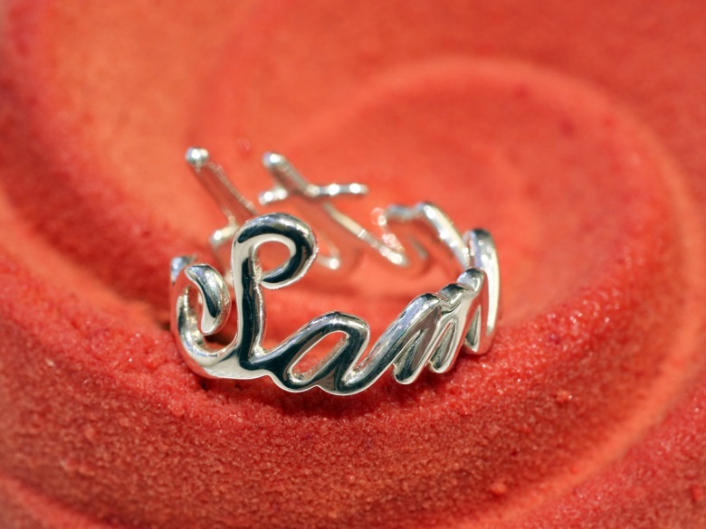 3D Printed Custom Jewelry - Silver Name Ring | 3D Printing Shop | i ...